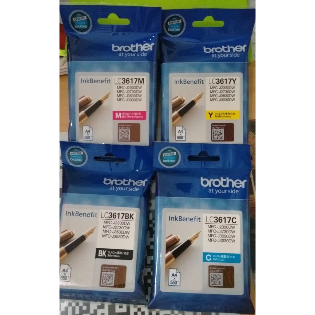 Jual asli tinta resmi ori original Brother Ink Cartridge LC-3617 BK/C/M ...