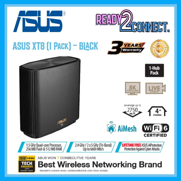 Jual ASUS XT8 (1PACK) ZenWiFi AX6600 Ultimate AX Performance | Shopee ...