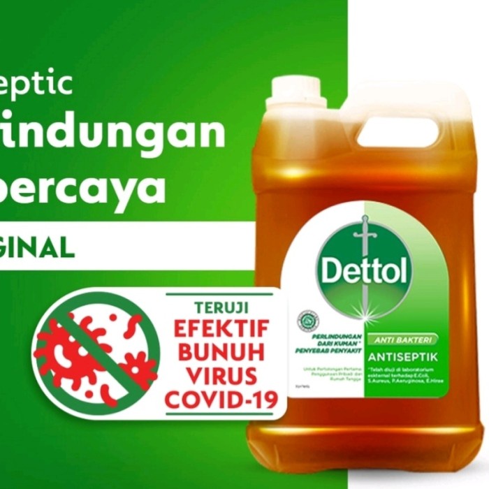 Jual Detol Antiseptik Liquid 5 liter Dirigen Galon Detol ...