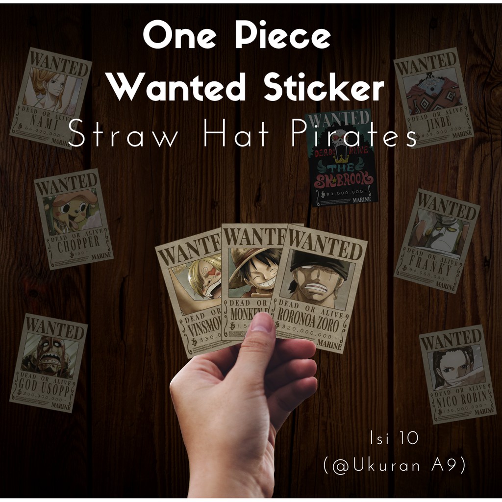 Jual [LAST STOCK] OP ★ One Piece ★ Stiker Anime One Piece Wanted ★ One ...