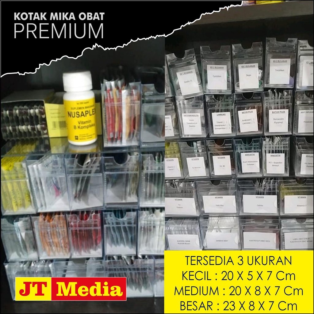 Jual Kotak Obat Mika apotek rumah sakit klinik 2 ukuran medium dan ...