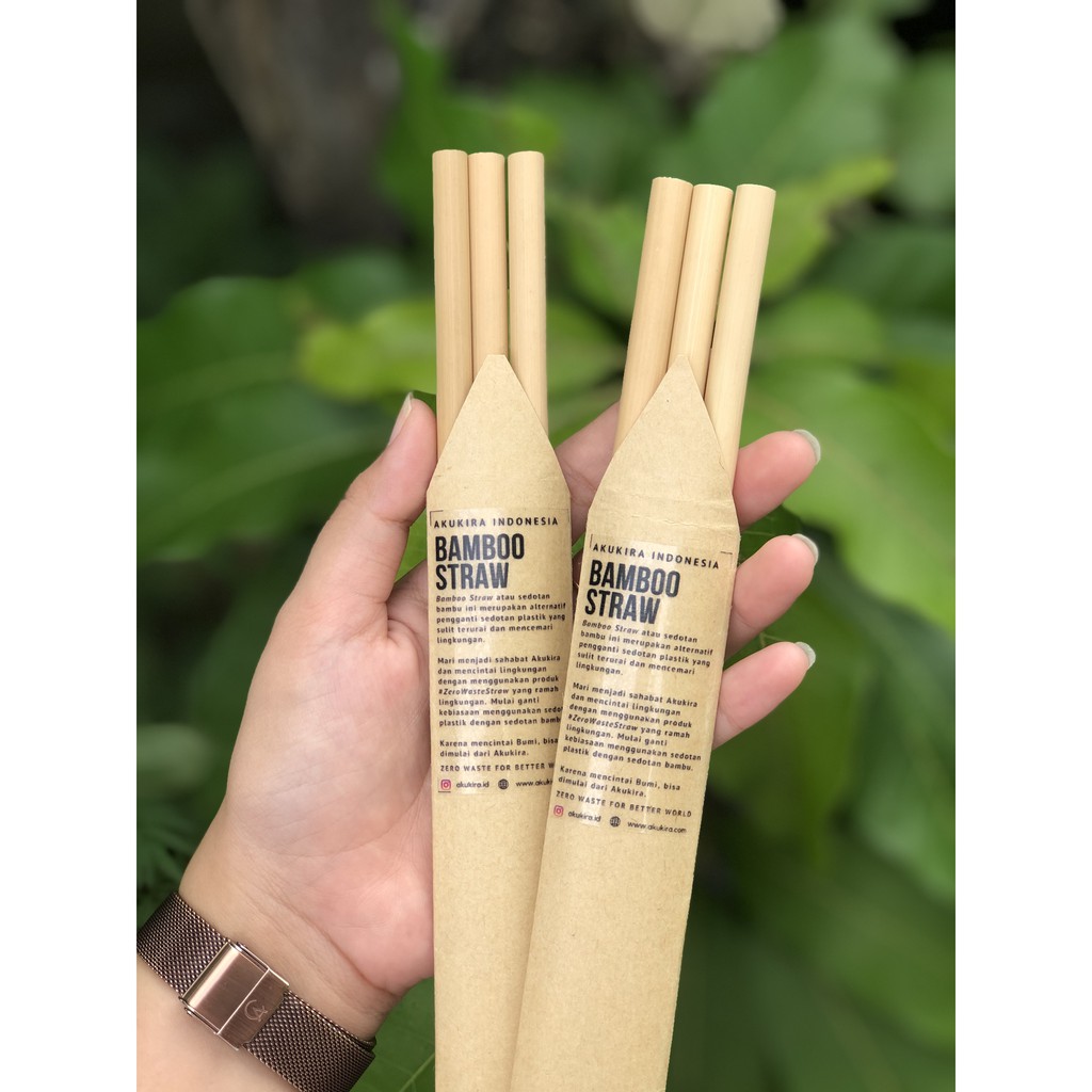 Jual Sedotan Bambu Premium Paket 3in1 | Akukira Bamboo Straw | Shopee ...