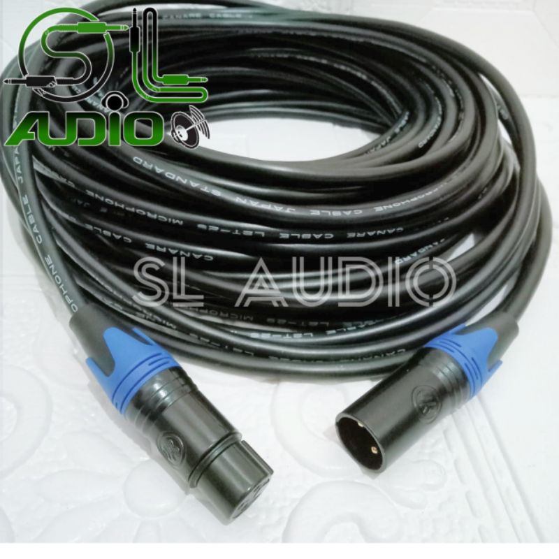 Jual kabel mic microphone 10 meter 15 meter jack canon xlr 3 pin male ...