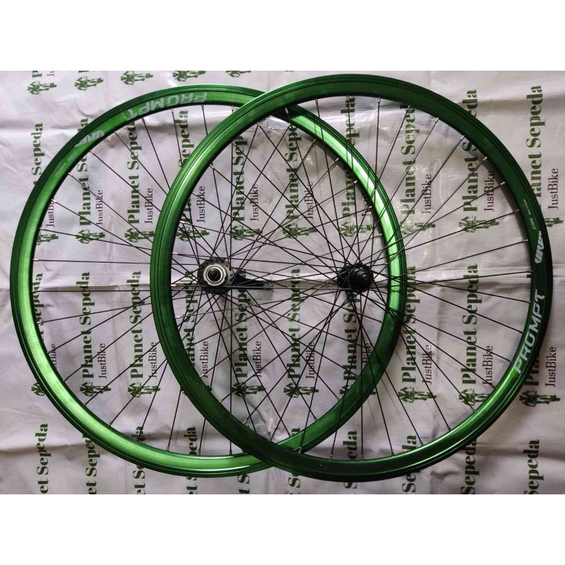 Jual Wheelset Fixie Prompt Hijau Pacific BS Torpedo Pacific Hitam Jari ...