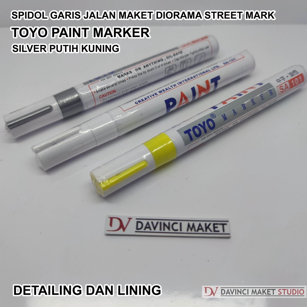 Jual Toyo Paint Marker - Spidol Garis Jalan Diorama Maket Gundam Putih ...