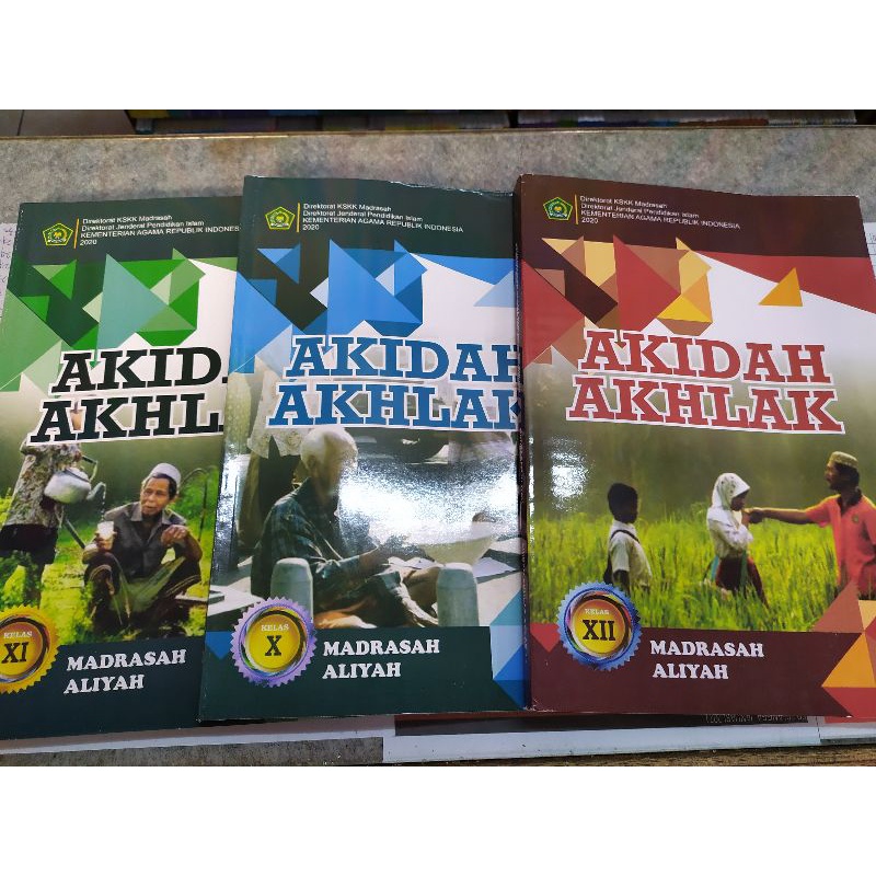 Jual BUKU MA AQIDAH AKHLAK KELAS X XI XII KEMENAG 2020 Madrasah Aliyah | Shopee Indonesia