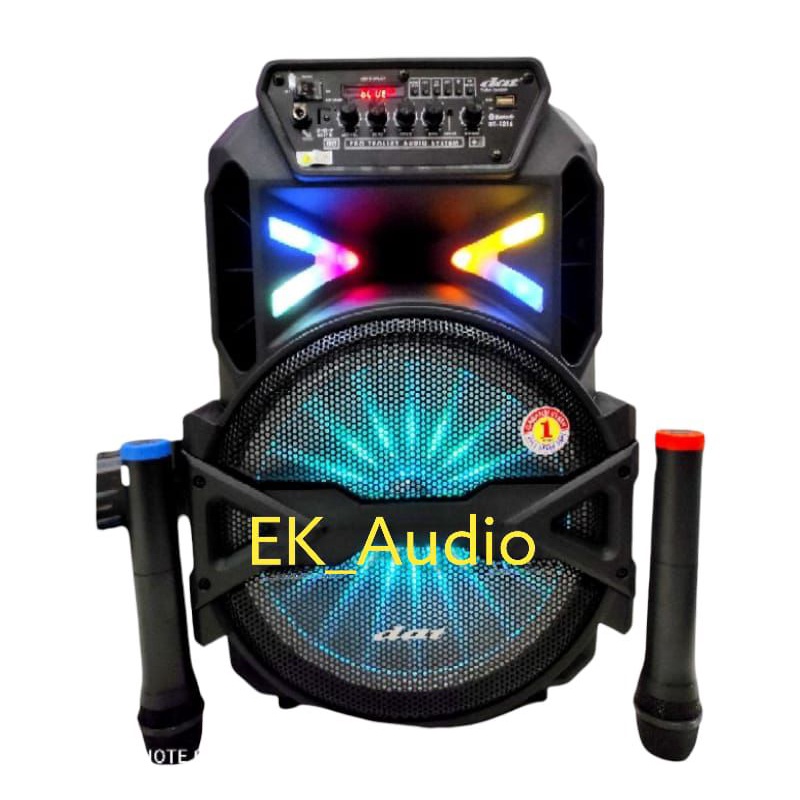 Jual Speaker Portable 12 Inch DAT DT 1216 Bluetooth Radio USB Karaoke ...