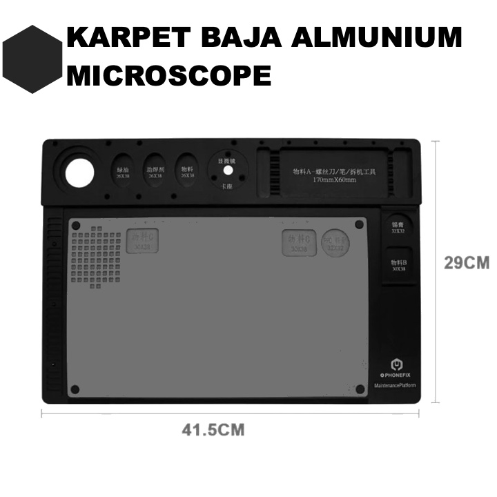 Jual ALAS MICROSCOPE ALUMUNIUM ALOY PLUS KARET ANTI PANAS DUDUKAN ...