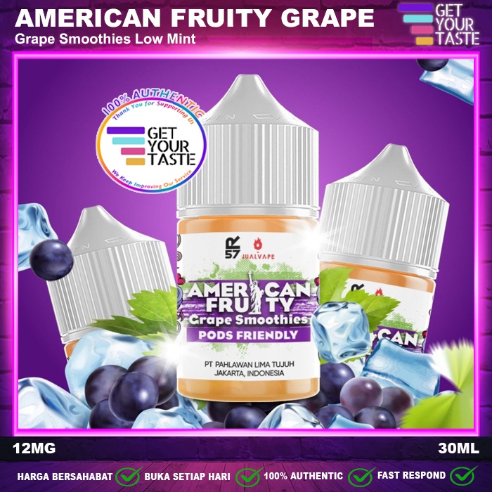 Jual Liquid R57 American Fruity Grape Pods Friendly 30ML by Hero57 x ...