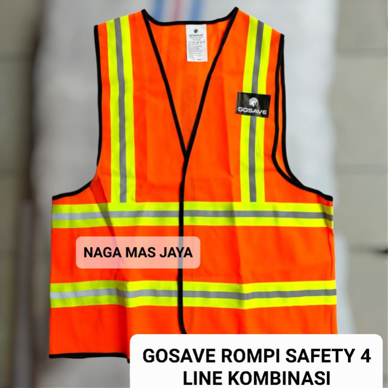 Jual GOSAVE ROMPI SAFETY PROYEK 4 LINE KOMBINASI POLYSTER / ROMPI ...