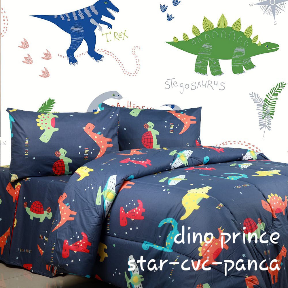 Jual SPREI STAR " BISA CUSTOM UKURAN " dino prince blue biru anak2 cvc ...