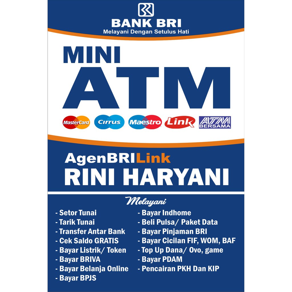 Jual Stiker Brilink atau Stiker Mini ATM BRi untuk ditempel pada Kaca ...