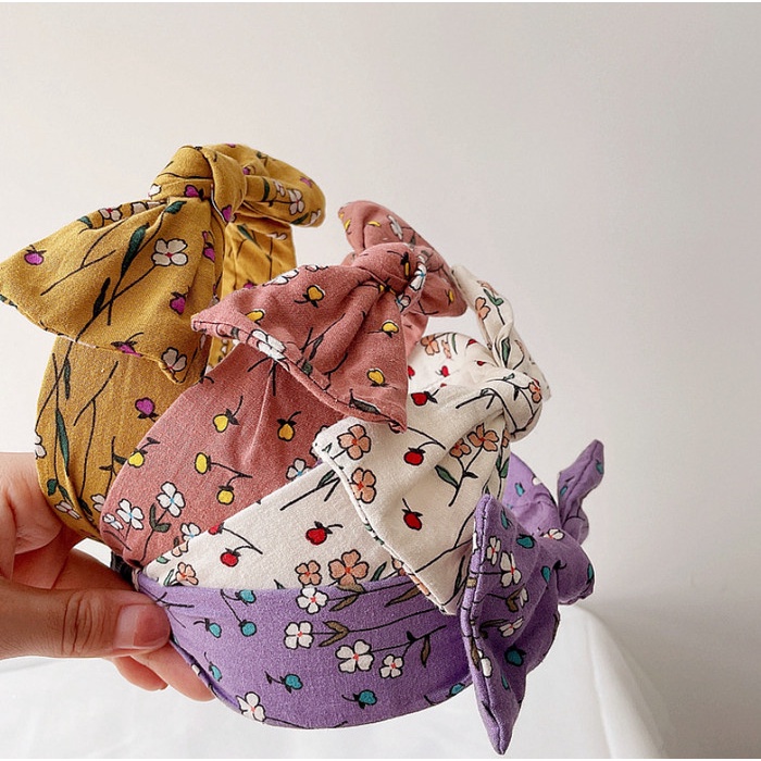 Jual Bando Pita Anak / Bando Lebar Korea Motif Bunga / Bando Korea Toru ...