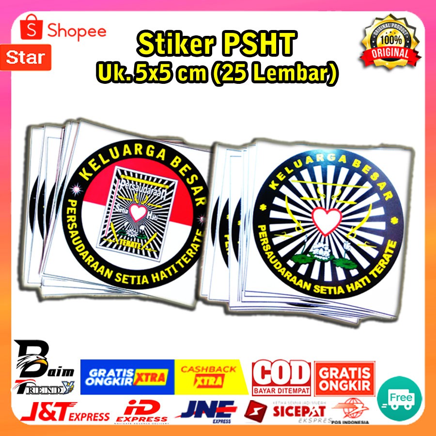 Jual Stiker Keluarga Besar Persaudaraan Setia Hati Terate Indonesia Hati Bersinar PSHT 1922 ...