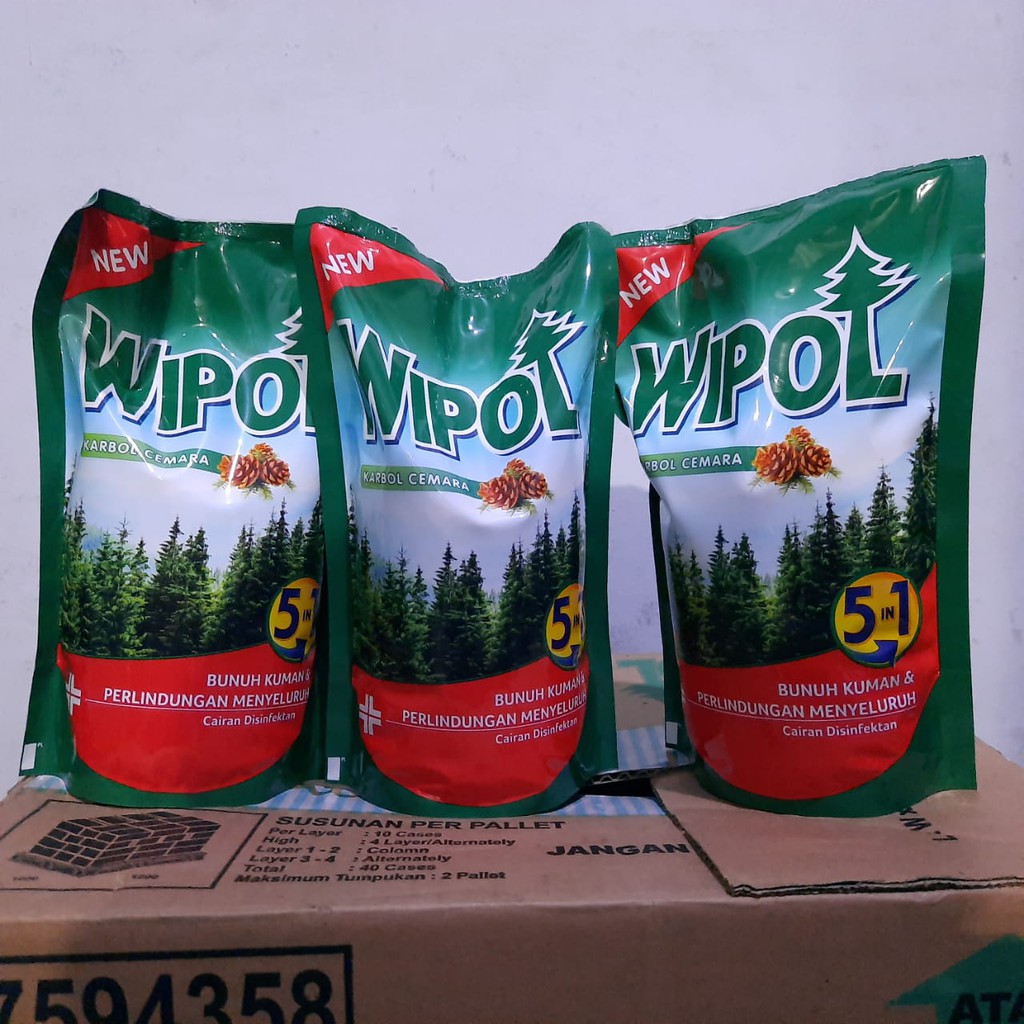Jual Wipol 5 In 1 Karbol Pembersih Lantai Disinfektan Cemara 750mL ...