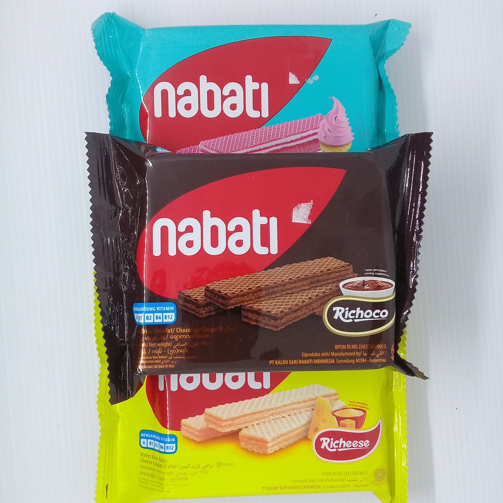 Jual Nabati Wafer 46gr Coklat Keju Richeese Richoco PinkLava | Shopee Indonesia