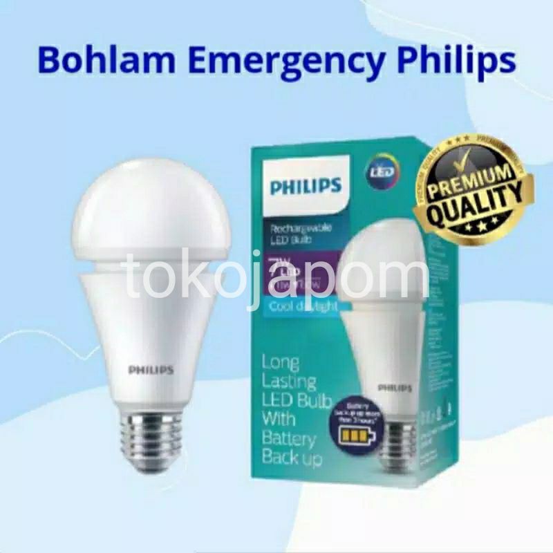 Jual Lampu Philips LED Emergency / Rechargeable 7 Watt Putih (Cool Daylight 6500K) | Shopee ...