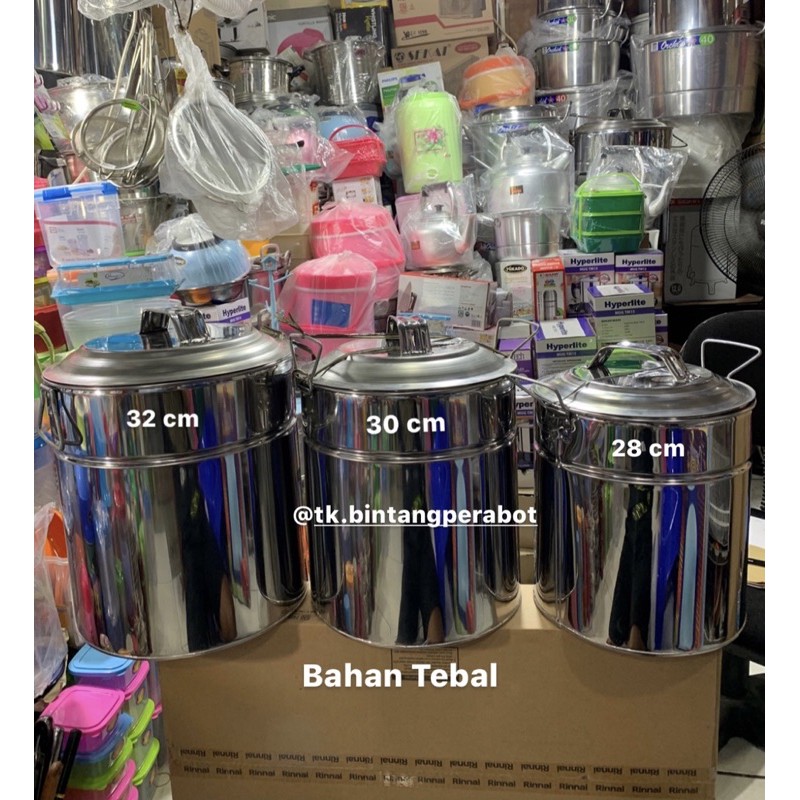 Jual Dandang Langseng Panci Bakso Stainless 28-30-32-35 cm / Panci Bakso / Dandang Cilok ...