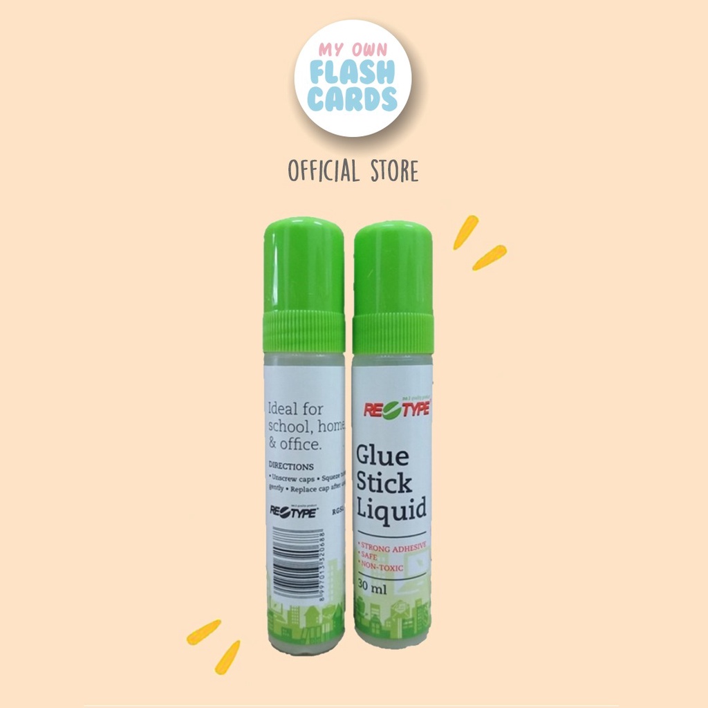 Jual Retype Glue Stick Liquid 30ml - Lem Cair Non Toxic Batang Stik 30 ...