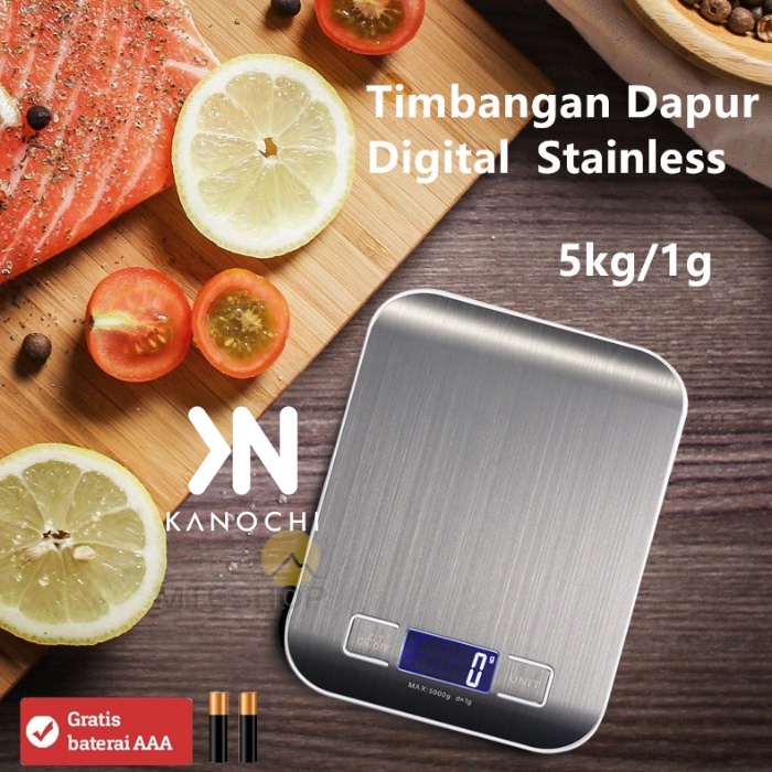 Jual Timbangan Dapur Kue Digital Stainless 5 Kg 1g | Shopee Indonesia