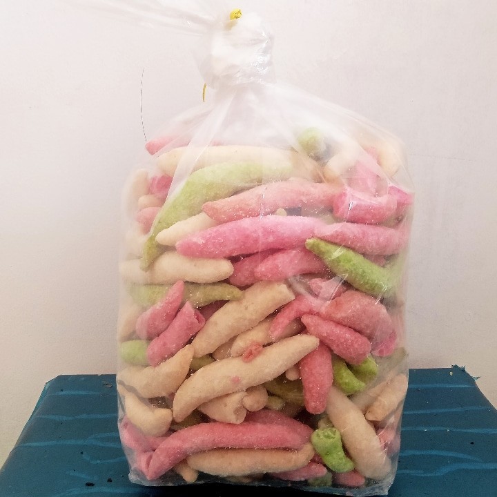 Jual kue telek kucing warna warni/snack widaran manis/cemilan telur ...