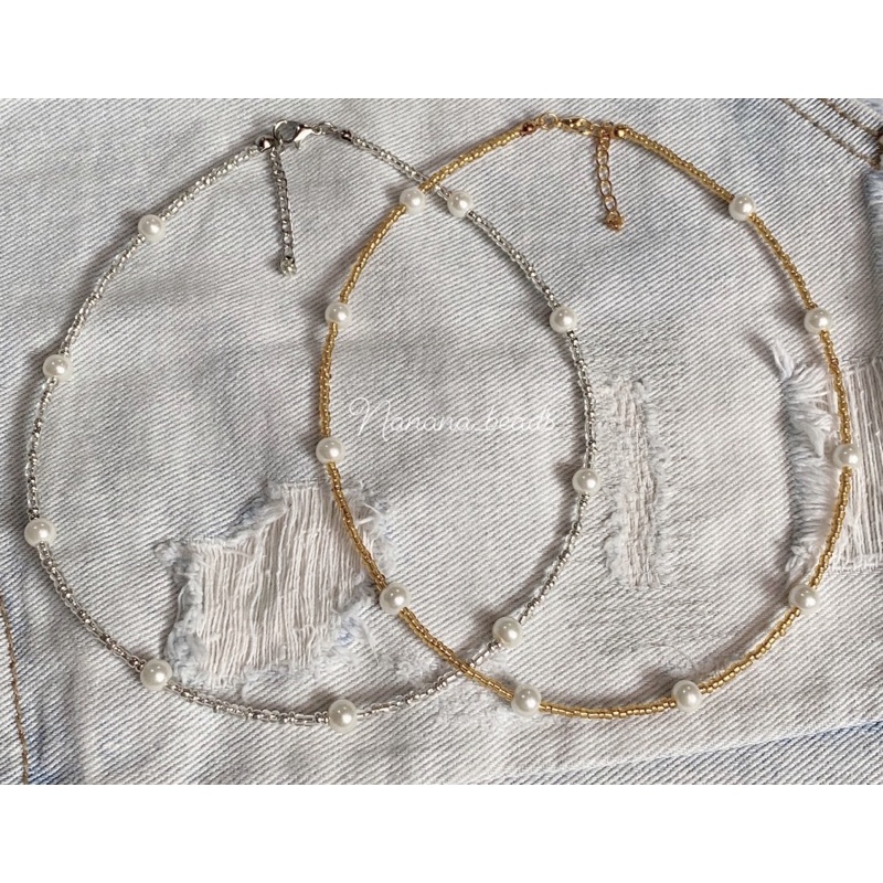 Jual Kalung mutiara/kalung manik/Pearl necklace/pearl beads necklace ...