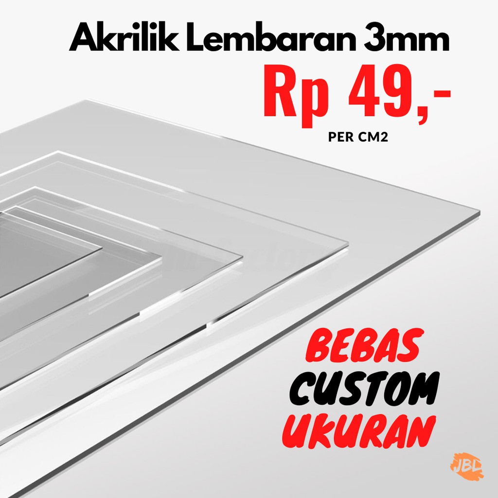 Jual Akrilik lembaran bening 3mm mika acrylic LASERCUT | Shopee Indonesia