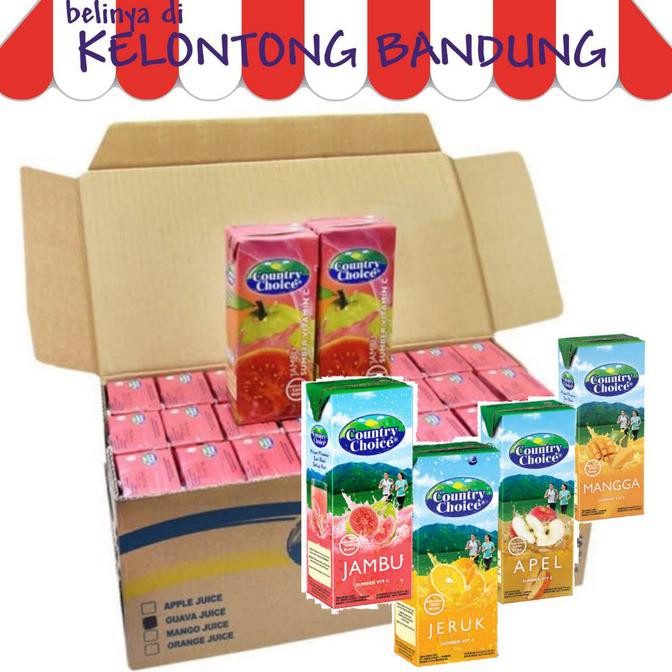 Jual Country Choice 250 ml Jus Jambu Mangga Jeruk Apel per dus box karton | Shopee Indonesia