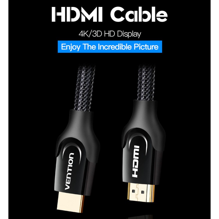Jual Vention B05 2M Kabel High Speed Nylon Braided HDMI v2.0b 4K 3D PREMIUM | Shopee Indonesia
