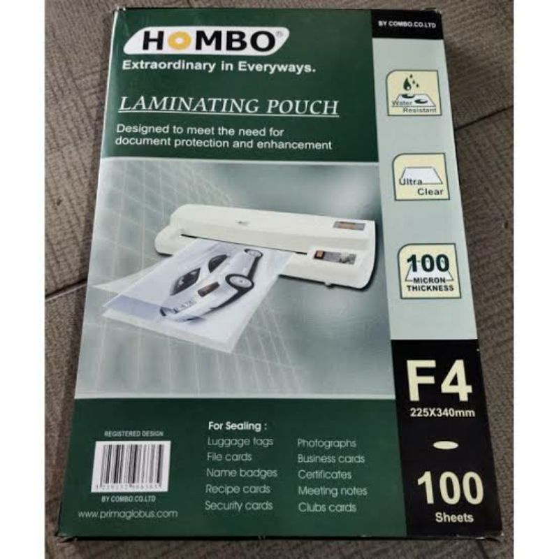 Jual [ISI 100 LBR] PLASTIK LAMINATING F4 HOMBO / LAMINATING F4 HOMBO ...