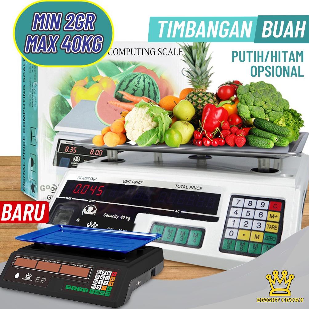 Jual Bright Crown Timbangan Buah Digital 40Kg Double Display Digital Computing Scale 2 Warna ...