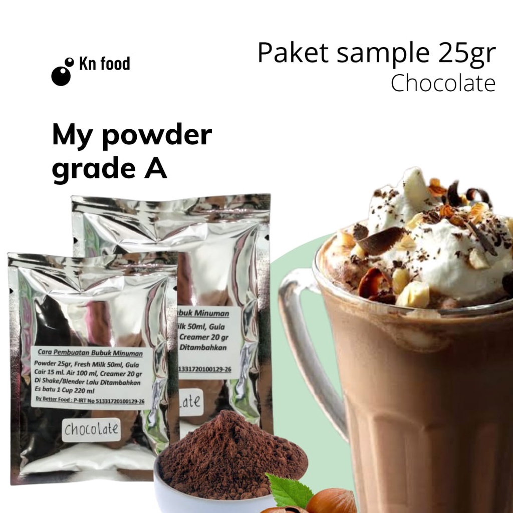Jual Paket Sampel 25 Gram My Powder Grade A Rasa Chocolate | Shopee ...