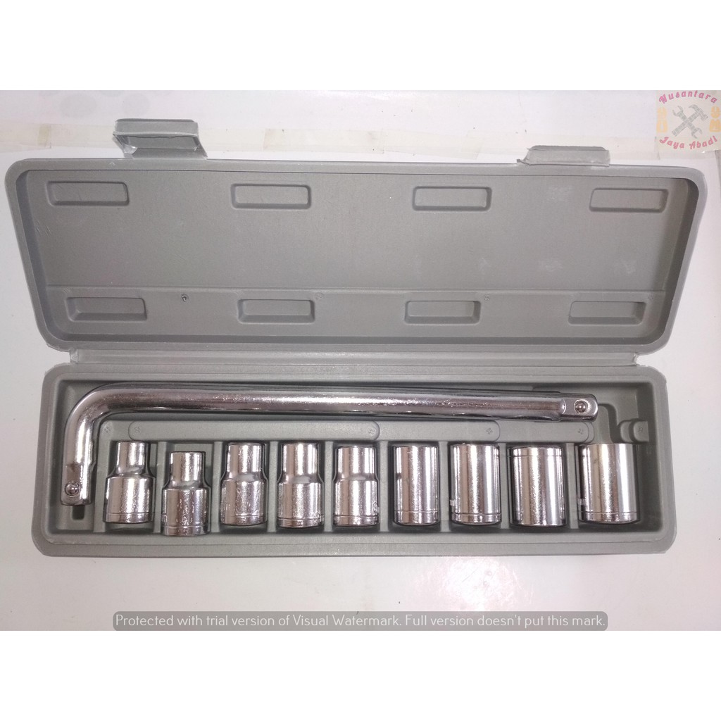 Jual Kunci Sock Set Tool Kit 10 In 1 - Pas - SHOCK - Sok Obeng Alat ...