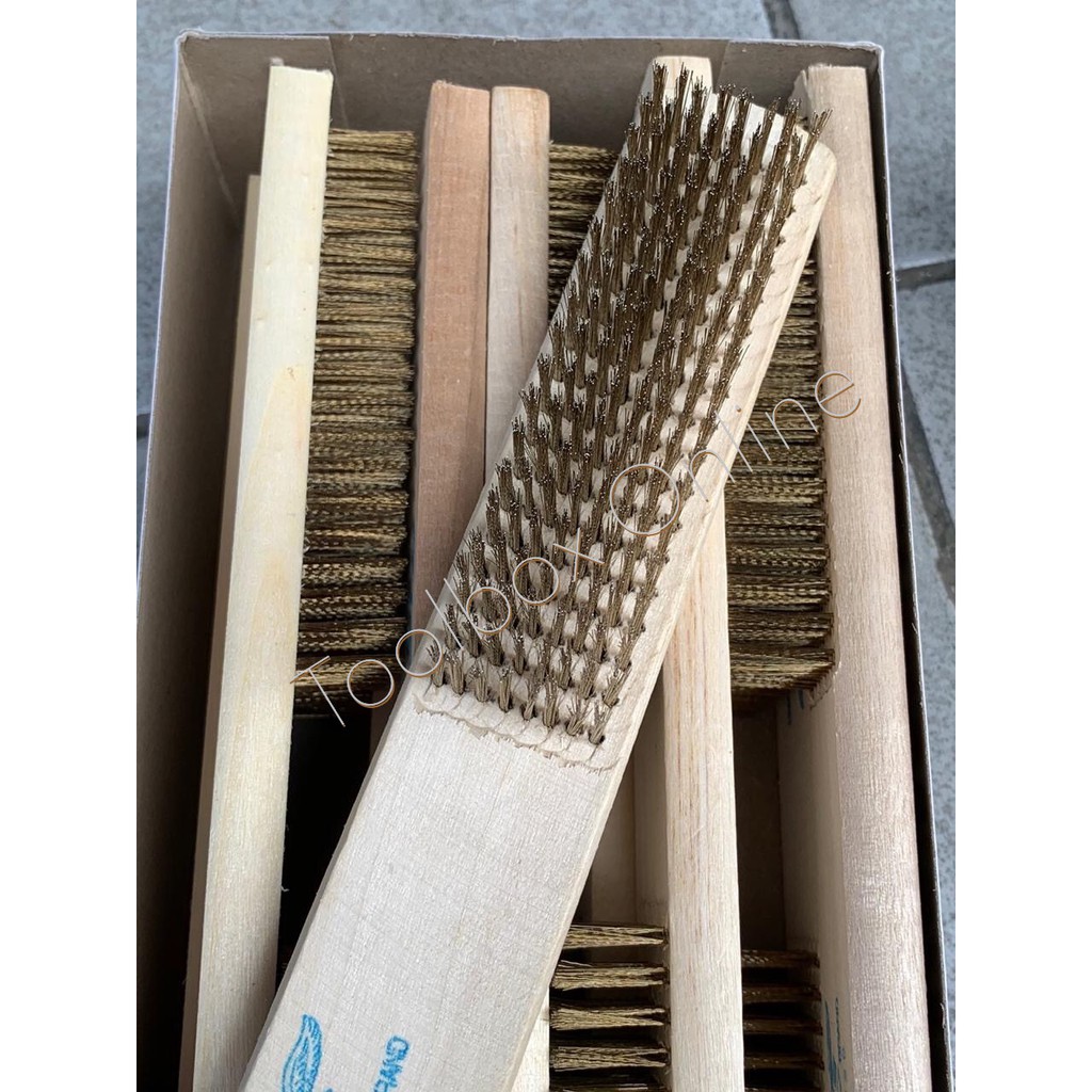 Jual Sikat Kawat Kuning halus 8 baris EAGLE Steel Wire Brush | Shopee ...