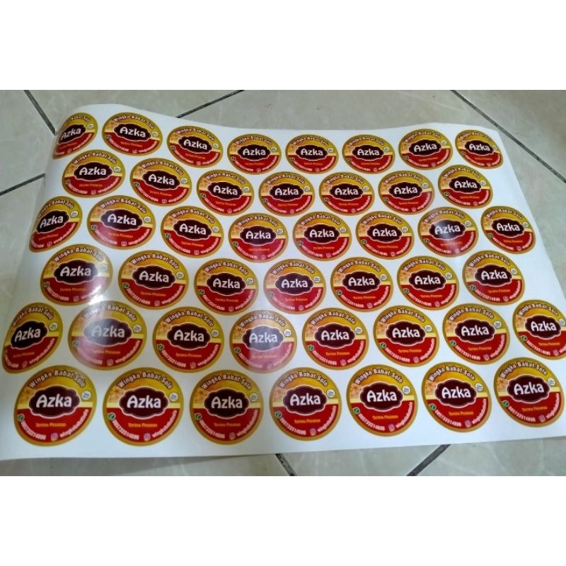 Jual Cetak Print Kertas Label Stiker Sticker Nama Waterproof Mirror A3 ...