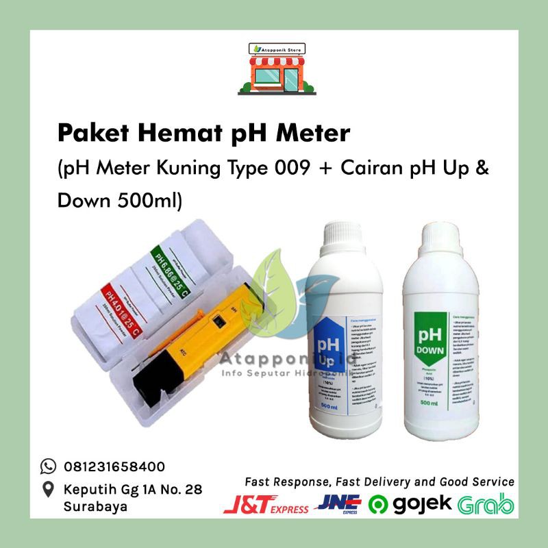 Jual paket hemat pH meter + cairan pH UP & DOWN 500ml | Shopee Indonesia
