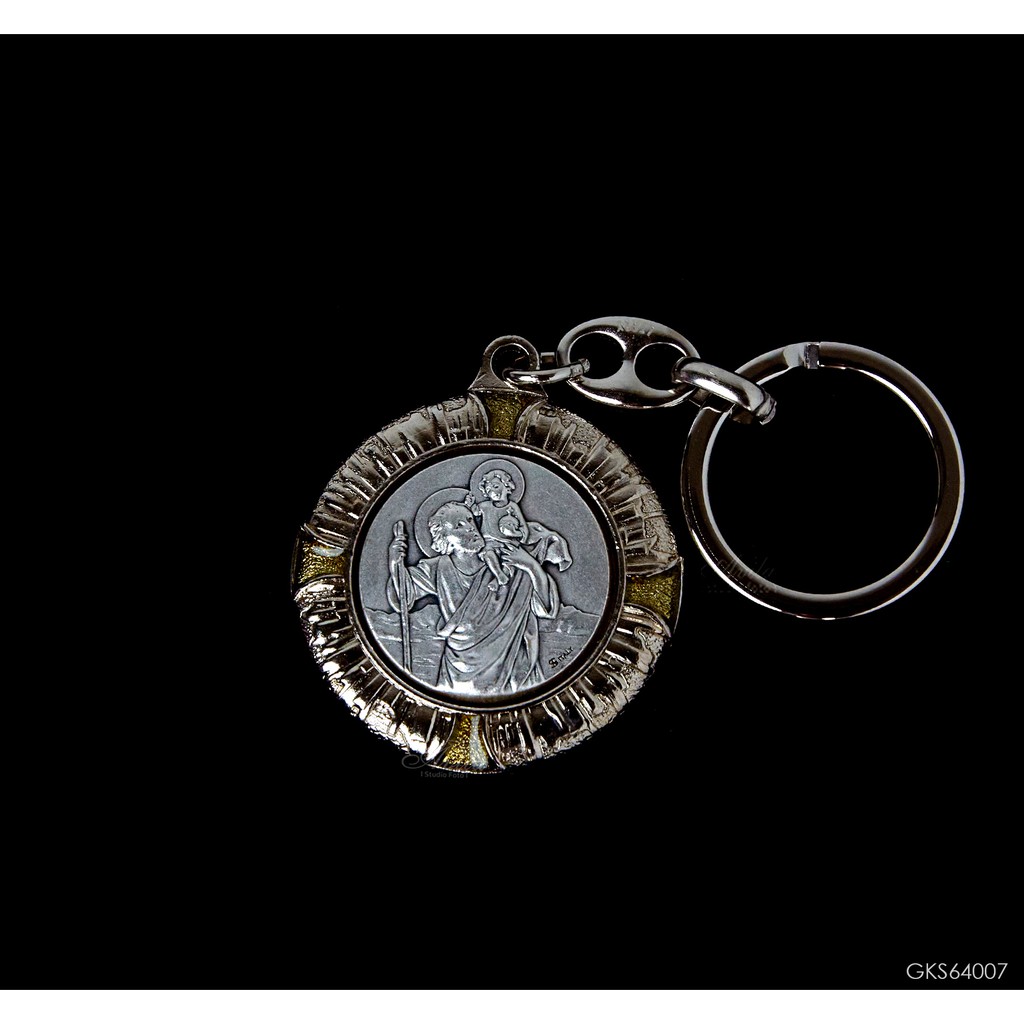 Jual Gantungan Kunci St.Christopher Bulat Italy Katolik | Shopee Indonesia
