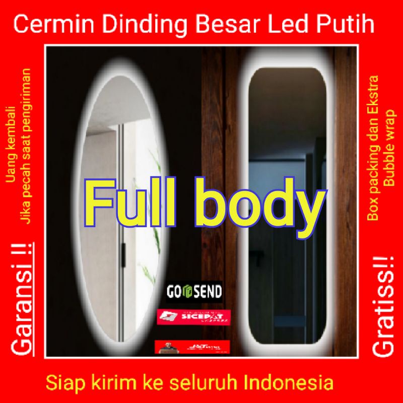 Jual Cermin Full body Besar Led Aestetick Fashion Make up Cermin Lampu ...