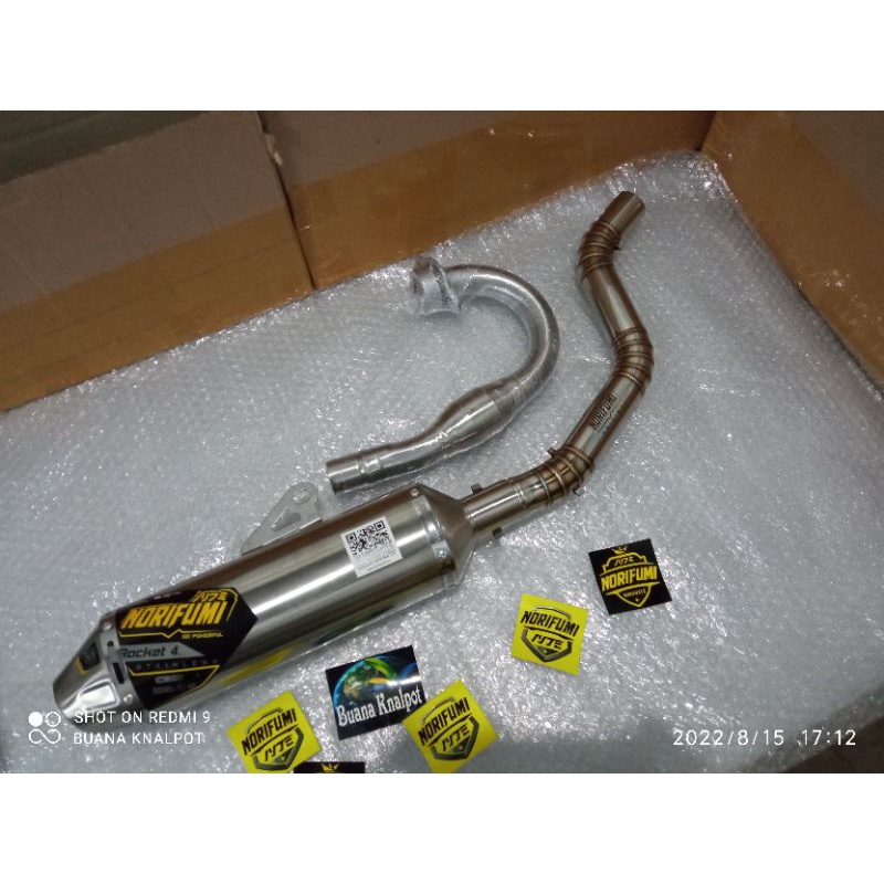 Jual Knalpot Norifumi Rocket 4 Scorpio Trail Full Stenlis (Modifikasi ...