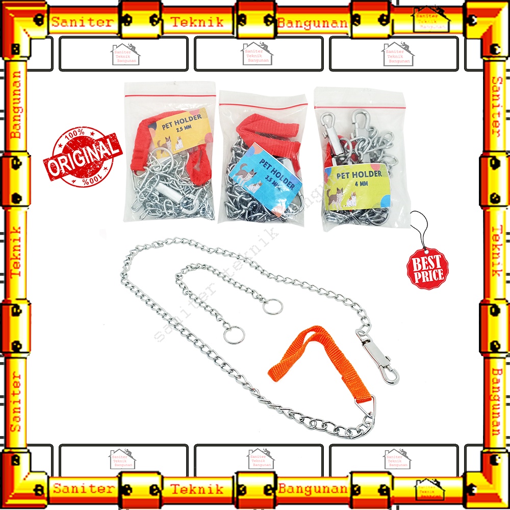 Jual Rantai Hewan Anjing Kucing Rantai Tuntun Anjing Besi 1 Meter Rante ...