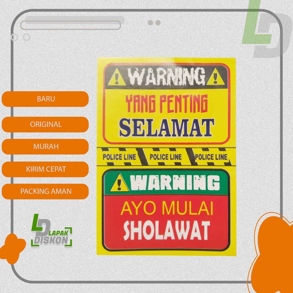 Jual Sticker Vinyl Kata-kata Lucu & Nyeleneh | Ayo Mulai Sholawat | Shopee Indonesia