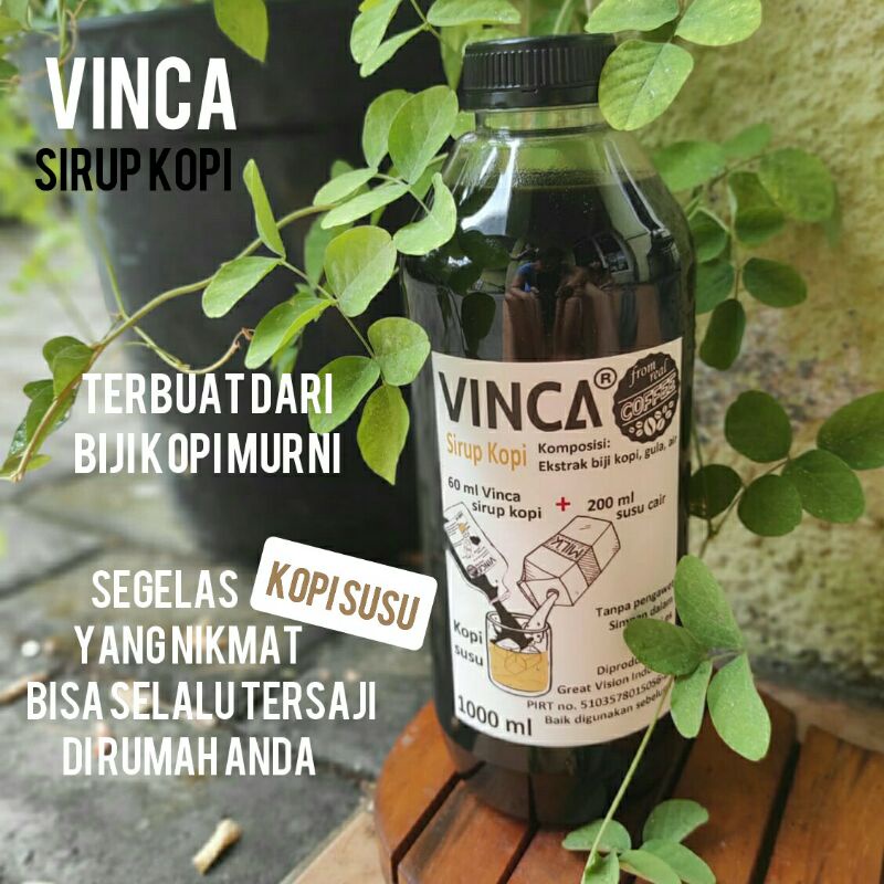 Jual Sirup kopi ( Coffee Syrup ) Vinca 1 Liter ( 1000 ml ) | Shopee Indonesia
