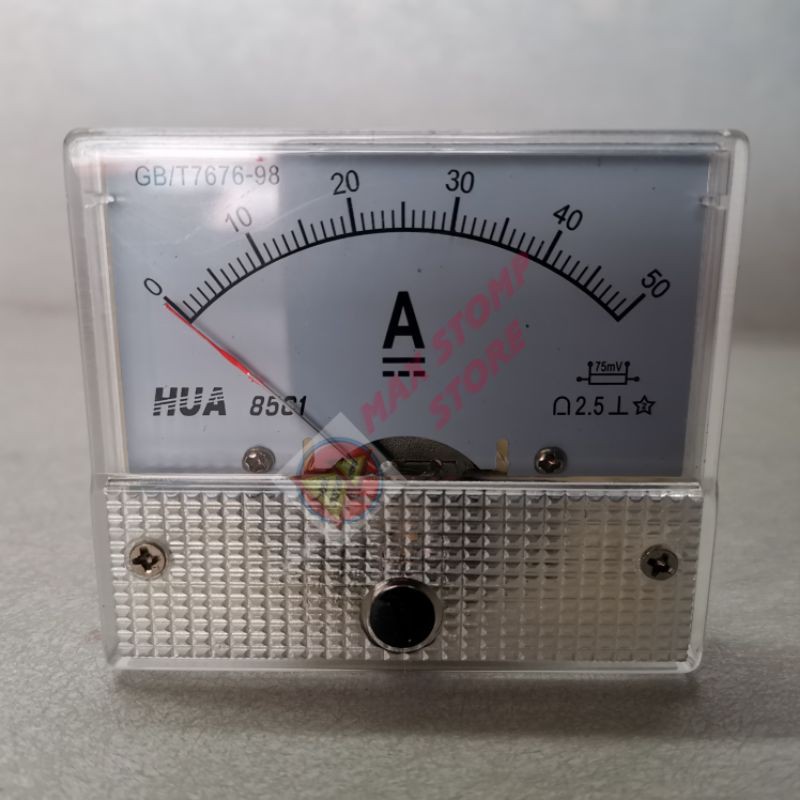 Jual Amperemeter Jarum DC 50 Amp Pengukur Arus dengan shunt resistor ...