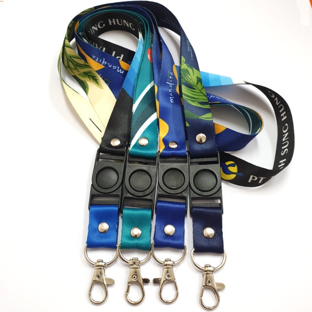 Jual lanyard custom print 2cm cetak print sublim 2 muka / tali idcard 2 ...