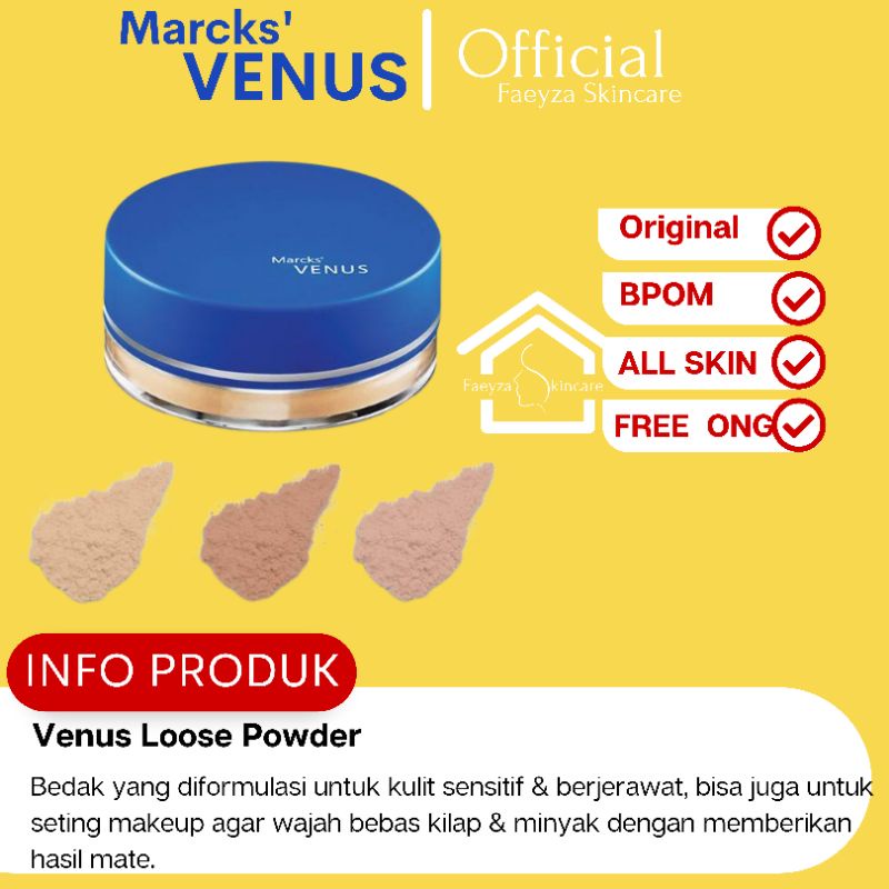 Jual [ Ready ] Marcks Venus Loose Powder / Bedak tabur venus | Shopee ...