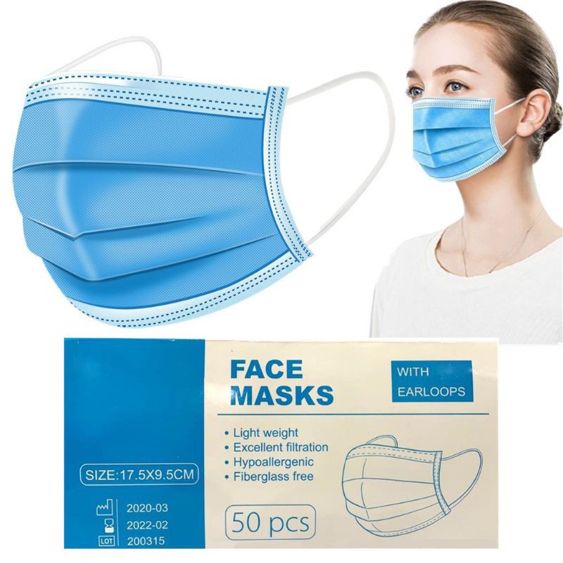 Jual masker medis 3 ply 50pcs | Shopee Indonesia