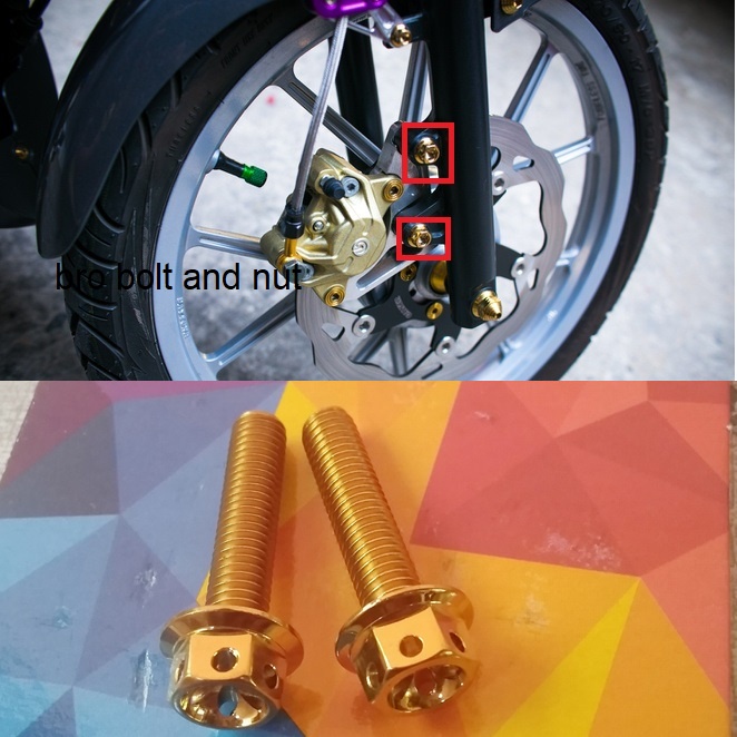 Jual Baut Probolt Kaliper Caliper Brecket Breket Disc Depan Spin Skywave 125 Satria Fu 150 ...