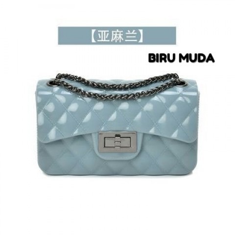 Jual KODE 329 BIRU MUDA KAORI BAG TAS MURAH MERIAH ELEGAN | Shopee ...