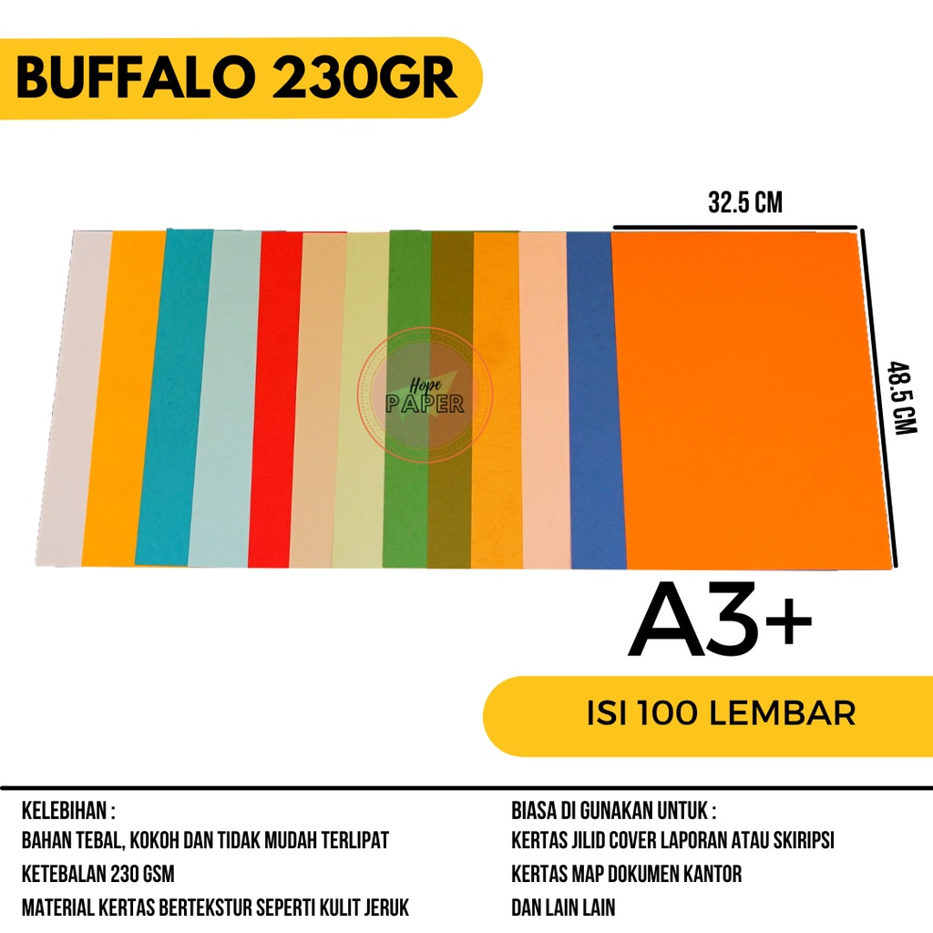 Jual Kertas Jilid A3 Plus Buffalo isi 100 lembar / Kertas Buffalo A3 ...