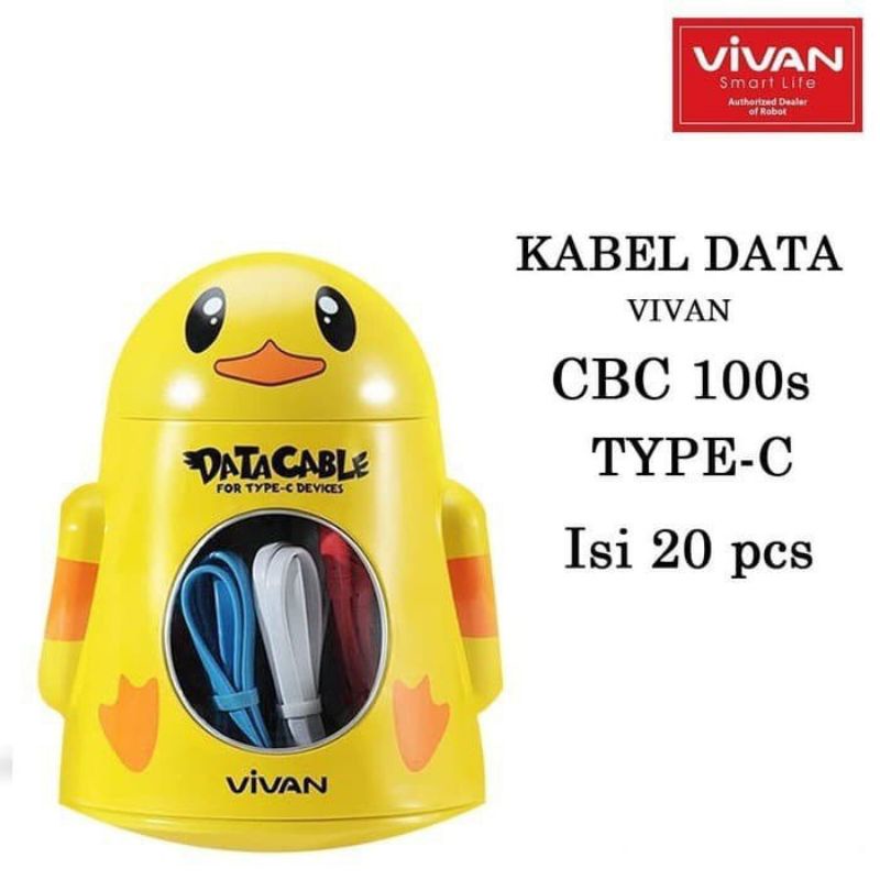 Jual Kabel data cas VIVAN CBC-100 TYPE C 2.4A | Shopee Indonesia